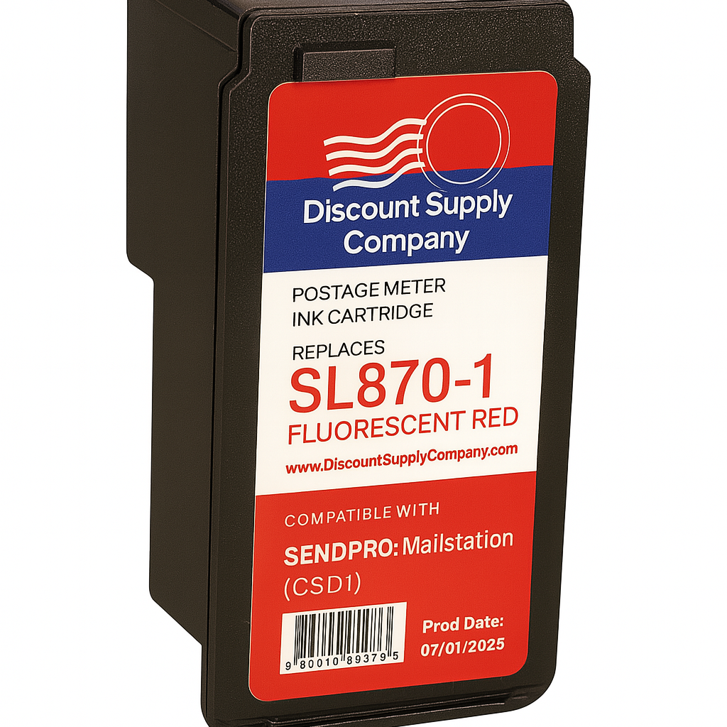 Pitney Bowes Compatible SL-870-1 Red Ink Cartridge for SendPro Mailsta ...